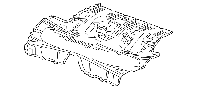 2010-2017 GM Rear Floor Panel with Reinforcements, Bracket, and Studs ...