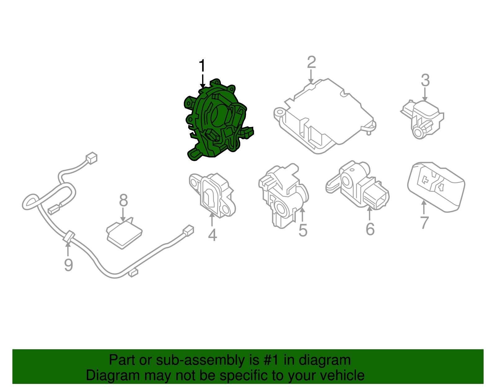 2013-2024 Nissan Clock Spring 25554-3JA1B | My Nissan Part