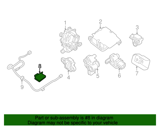2015-2016 Nissan Pathfinder Controller Assembly Occupant Sensor 98856 ...