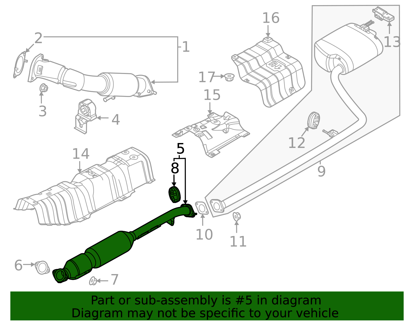 28600-L5210 - Center Muffler 2020-2023 Hyundai Sonata | AutoNation Parts