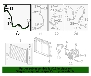 2018-2019 Buick LaCrosse Air Conditioning Refrigerant Liquid Hose ...