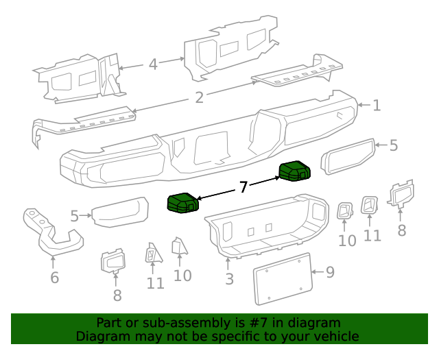 2020-2023 Jeep Gladiator Tow Hook Cover 6yn59rxfaa | TascaParts.com