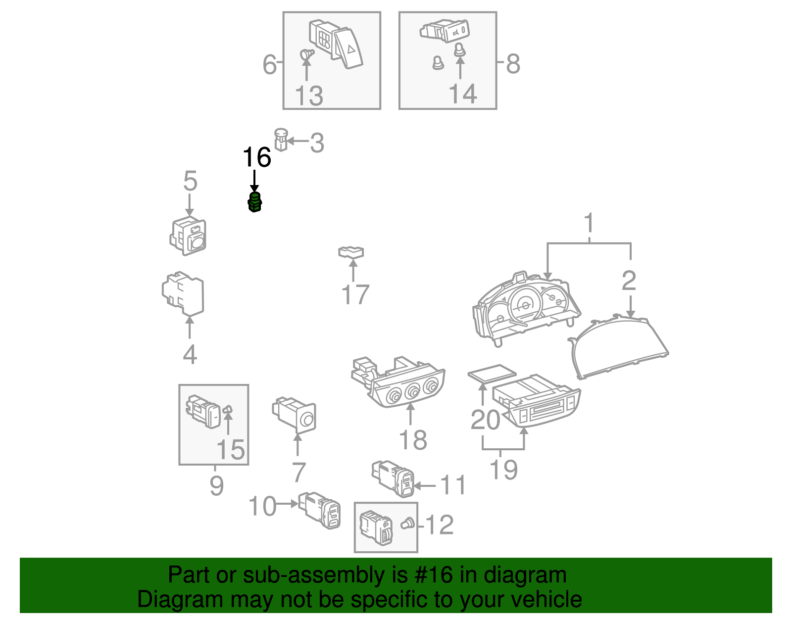 1999-2008 Toyota 1999-2008 Toyota - Sunload Sensor 88625-33150 | Sparks ...