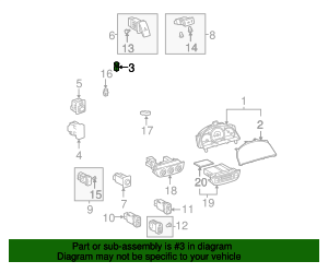 2000-2008 Toyota Light Sensor 89121-21020 | Retail Performance Auto Parts