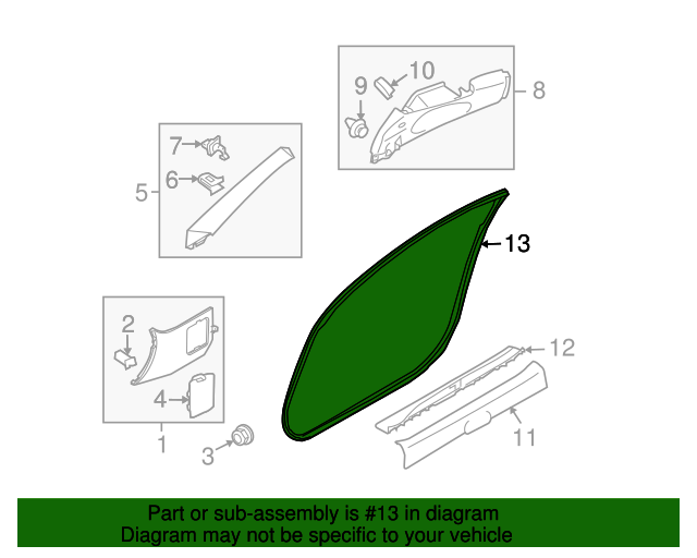 76922-1EA0A - Opening Trim - 2009-2020 Nissan 370Z | World OEM Parts Nissan