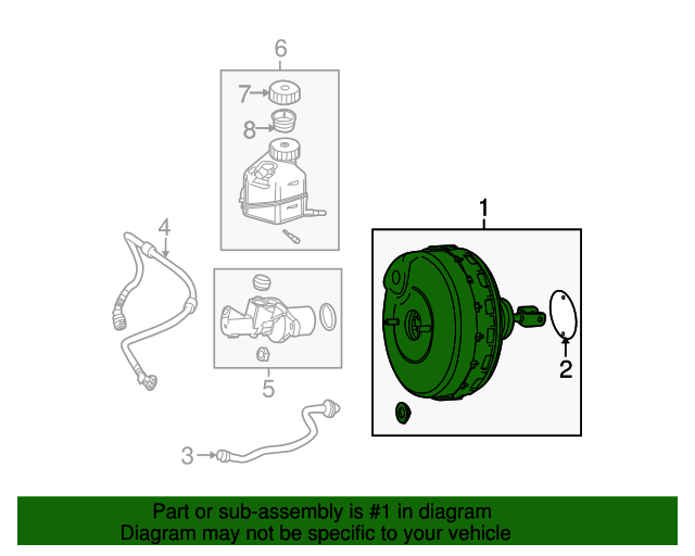 204-430-39-30 - Power Brake Booster 2010-2015 Mercedes-Benz ...