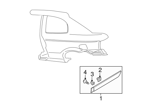2003-2005 Hyundai Accent Body Trim Molding 87741-25700 ...