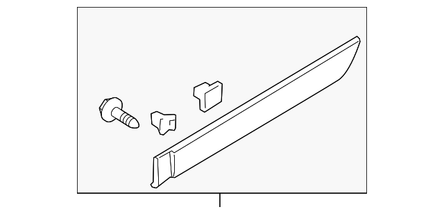 87741-25200-CA - Body Side Molding - 2000-2002 Hyundai Accent | World ...