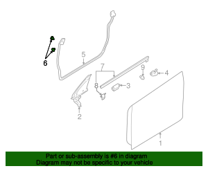 2000-2006 Subaru Door Weather-Strip Clip 909120024 | TascaParts.com