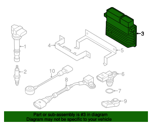 03H-906-023-BM - Engine Control Module (ECM) 2015 Volkswagen Passat ...