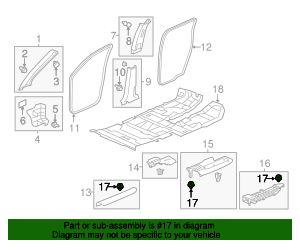 91560-TX4-A01 - Lower Center Pillar Trim Clip 2013-2024 Honda | Honda ...