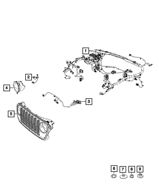 2020 Jeep Wrangler Dash Wiring 68443038AD | My Mopar Parts