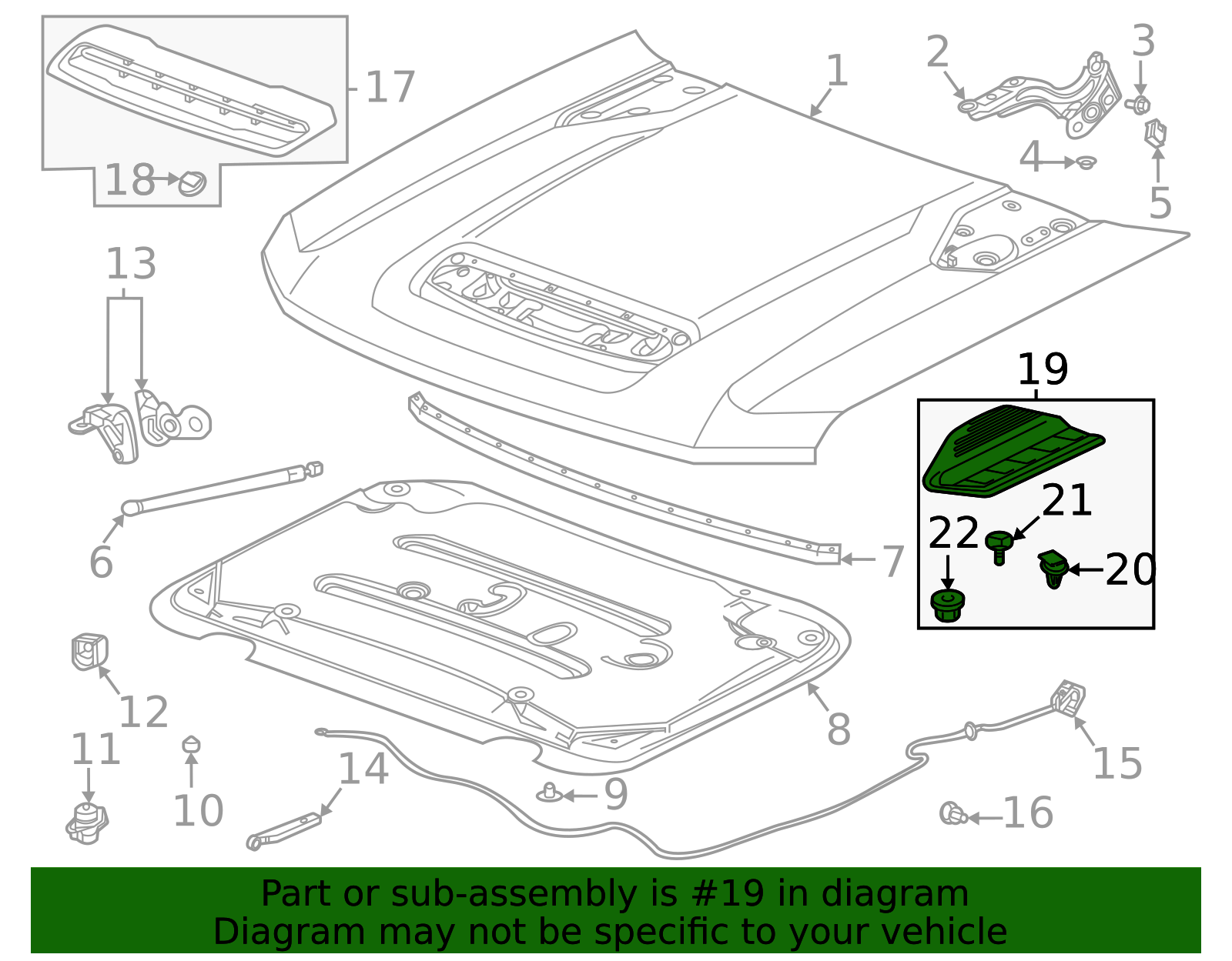 GM 84621055 Black Driver Side Hood Rear Molding | Genuine GM & AC Delco ...