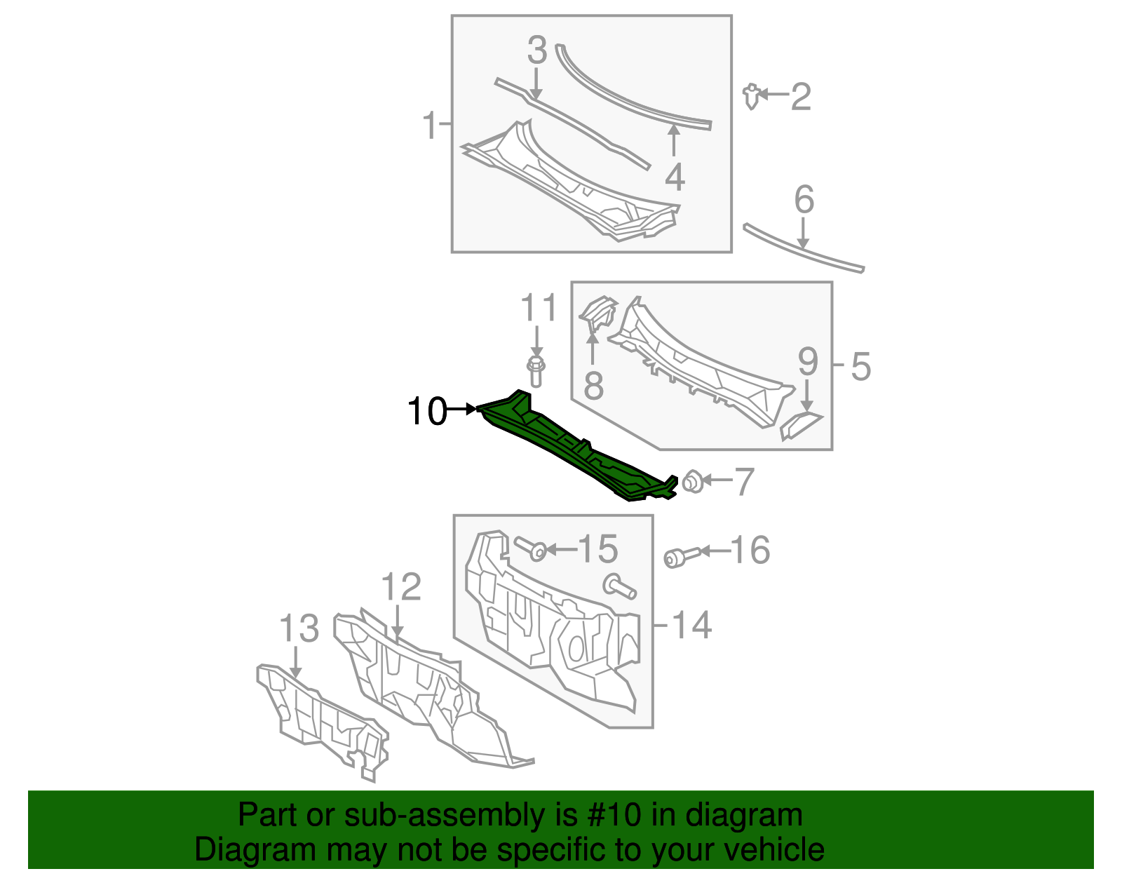 2008-2013 Toyota Highlander 2008-2013 Toyota Highlander - Cowl Grille ...