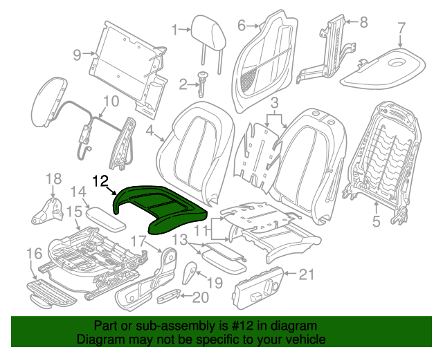 Genuine BMW 52-10-7-374-868 | Cushion Cover | FREE Shipping on Most ...
