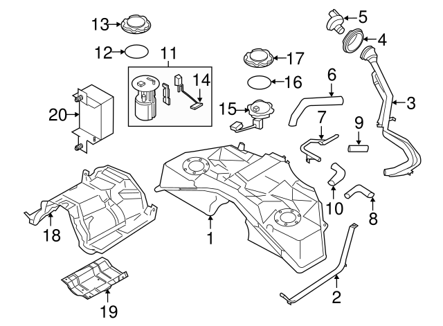 2017-2019 Infiniti Fuel Pump Controller 17001-5CA0A | INFINITI Parts ...