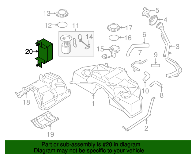 2017-2019 Infiniti Fuel Pump Controller 17001-5CA0A | INFINITI Parts ...