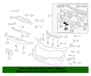 2008-2015 GM Front Bumper Fascia Lower Bracket 22887093 | TascaParts.com