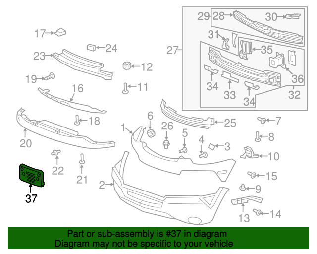 2008-2015 GM Front License Plate Bracket 96848586 | GMPartsDirect.com