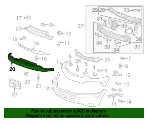 2008-2015 GM Front Bumper Fascia Outer Air Deflector 20918832 ...