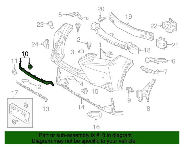 2015-2017 Lexus Extension Panel 52112-78160 | OEM Parts Online