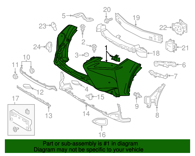 2015-2017 Lexus Bumper Cover 52119-78902 | OEM Parts Online