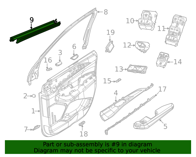 2021-2023 Jeep Inner Weather-Strip 68375994ac | TascaParts.com
