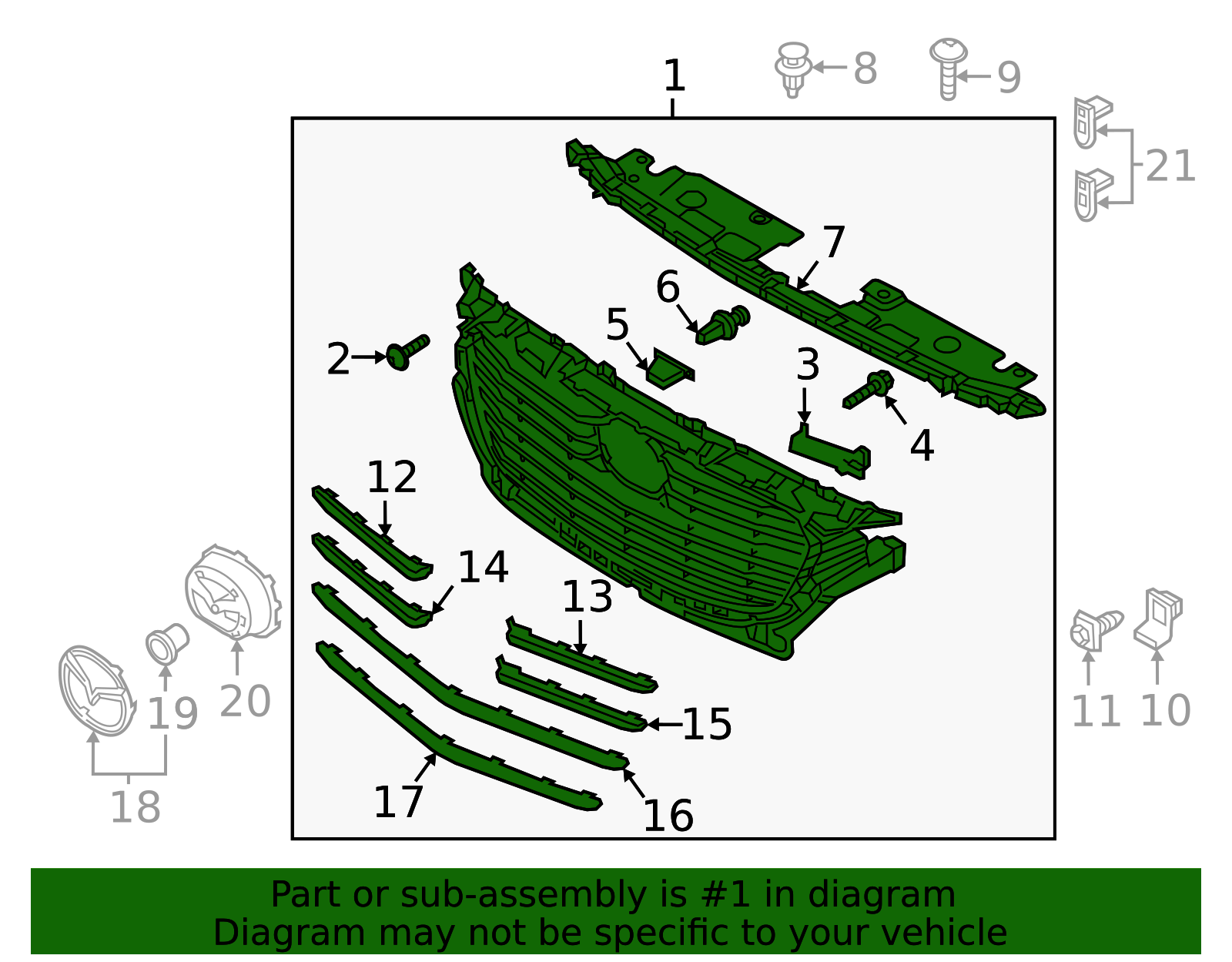 2019-2021 Mazda CX-3 Grille Assembly dl8w50710a | Retail Performance ...