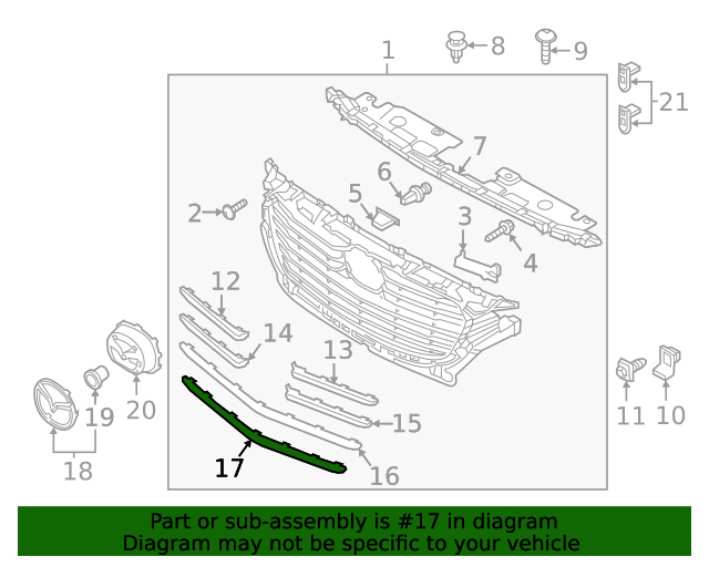 2019-2021 Mazda CX-3 Insert DN2W-50-B31 | TascaParts.com