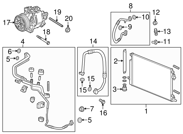 42592095 - Air Conditioning Condenser Hose Assembly 2016-2022 Chevrolet ...