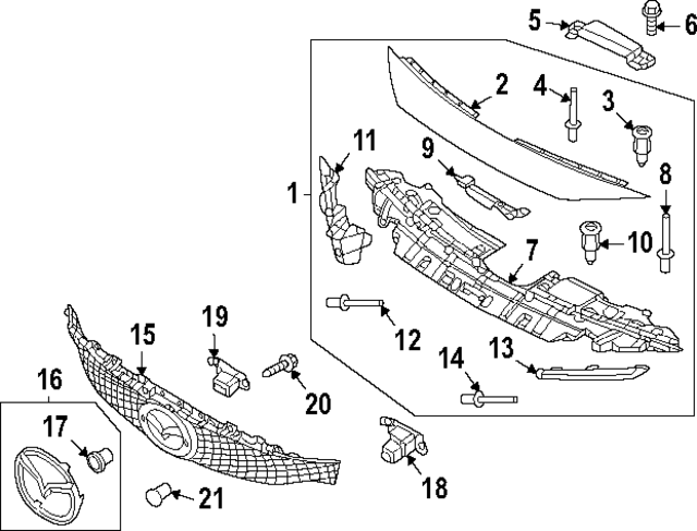 Mazda Parts For 2022-2023 Mazda MX-30 EV Lower Bracket DN4E-50-162C ...