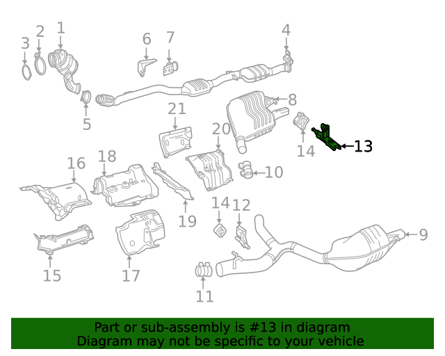 205-490-25-40 - Exhaust System Hanger Bracket 2020-2023 Mercedes-Benz E ...