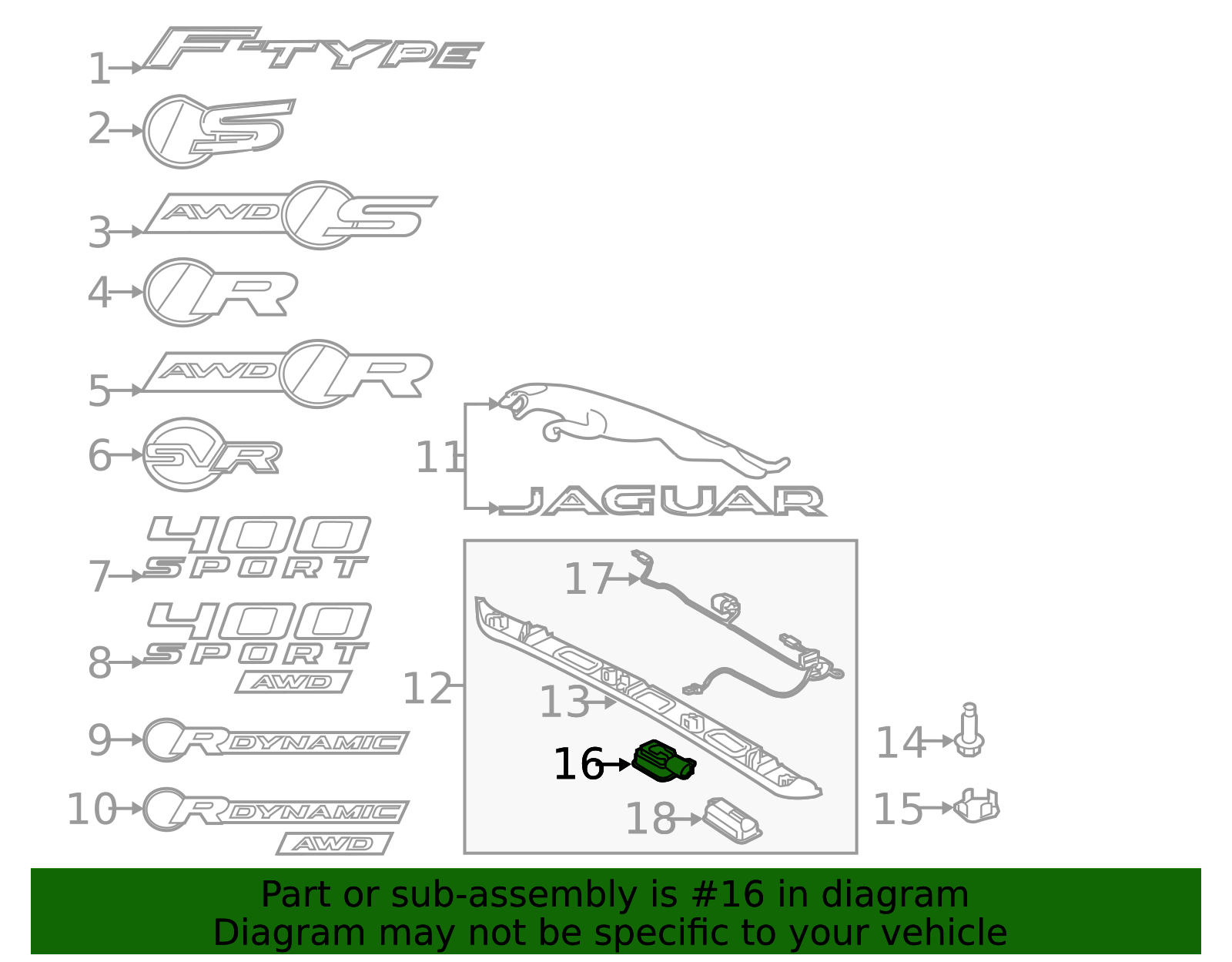 2012-2024 Jaguar Micro-Switch C2Z5599 | JaguarParts.com