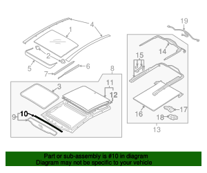 81624-D4000 - Front Weather-Strip 2016-2020 Kia Optima | Kia.Parts Store