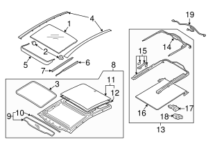 81699-3S010 - Sunroof Guide Rail 2014-2022 Kia | Kia.Parts Store