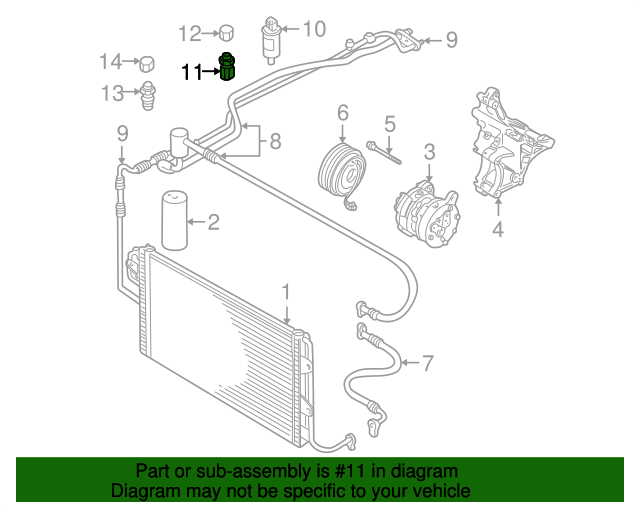 357-820-795-J - Fill Valve 2000-2015 Audi | Audi OEM Parts