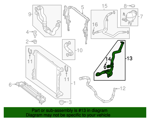 218-501-07-82 - Overflow Hose 2012-2013 Mercedes-Benz | Mercedes-Benz ...