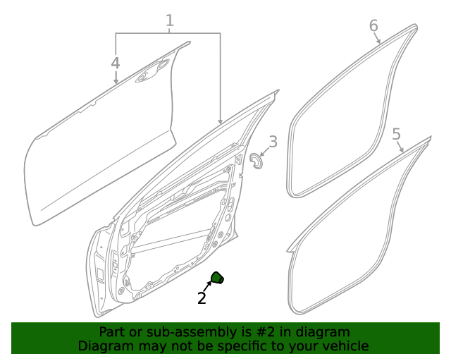 82191-D6000 - Door Shell Bumper 2018-2023 Kia | Kia.Parts Store