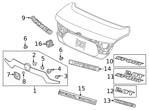 1984-2021 Honda Nut, Push (3MM) 90301-ST0-003 | Honda Parts For Less