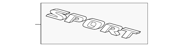 75752-TVA-A01 - Emblem, Rear (Sport) - 2018-2020 Honda | Honda Car ...