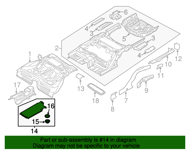 2014-2016 Hyundai Equus Under Cover 84147-3N700 | OEM Parts Online