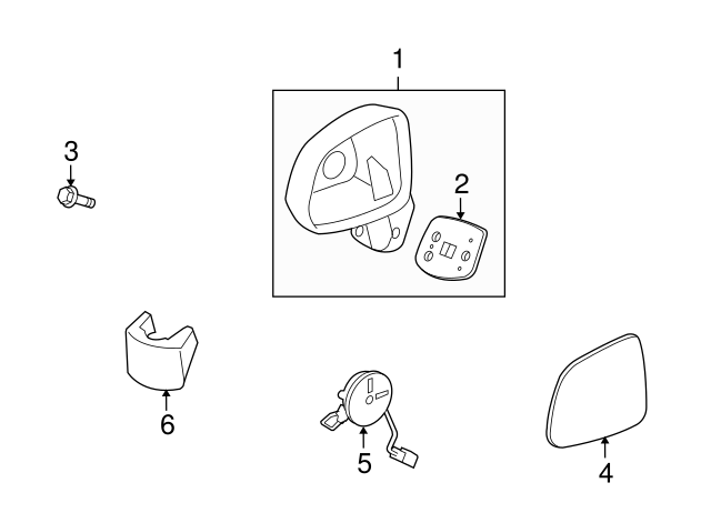 2008-2015 GM Driver Side Door Mirror Bracket Cover 19177106 ...