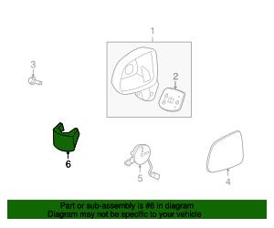 2008-2015 GM Driver Side Door Mirror Bracket Cover 19177106 ...