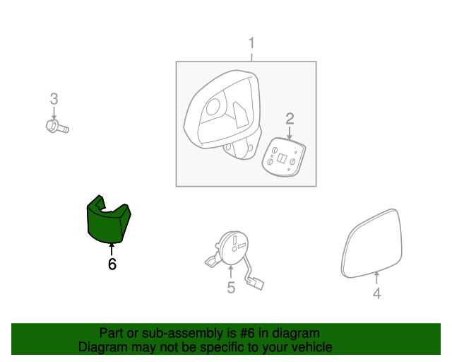 2008-2015 GM Driver Side Door Mirror Bracket Cover 19177106 ...