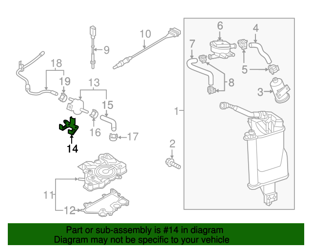 5Q0-133-687 - Vent Valve Bracket 2016-2018 Audi | Audi OEM Parts