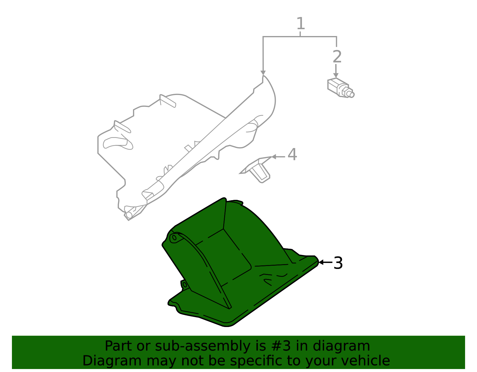 2020-2023 Nissan Kicks Glove Box Door 68510-5RW0A | My Nissan Part