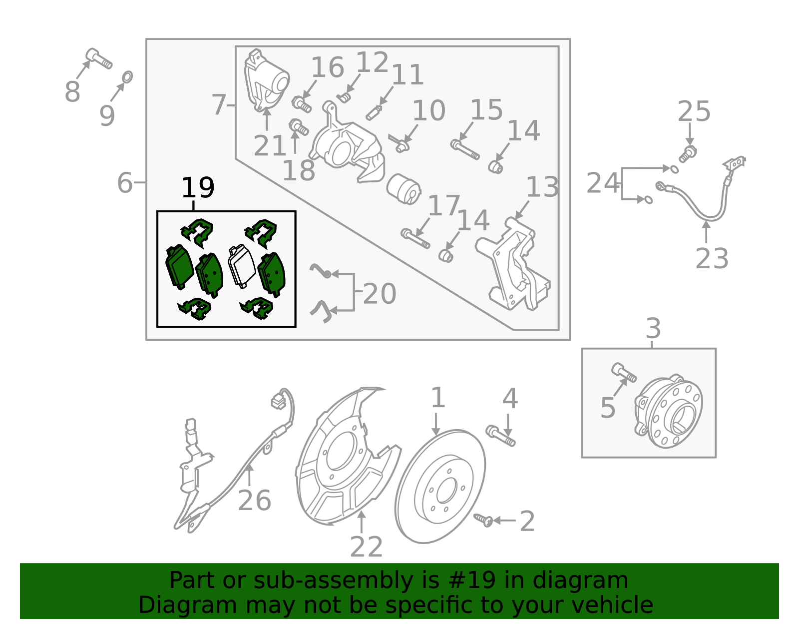 58302-S9A30 - Disc Brake Pad Set 2020-2025 Hyundai Palisade ...