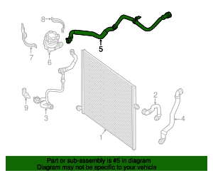 253-501-06-84 - Coolant Hose 2016-2019 Mercedes-Benz | AutoNationParts.com