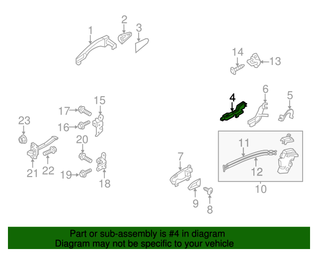 82665-3W000 - Handle Base 2011-2016 Kia Sportage | Kia.Parts Store