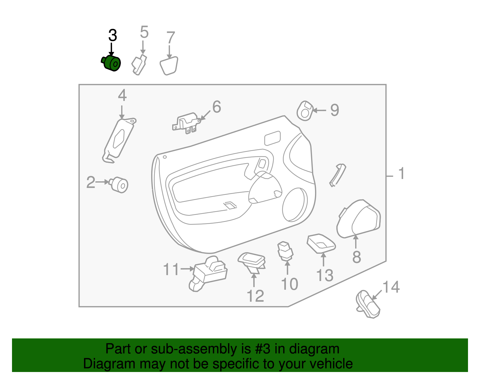 11519031 - Door Trim Panel Lower Retainer 2002-2019 GM | GMPartsNow